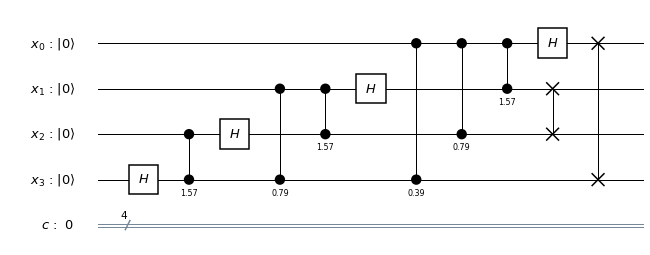 Implementing the quantum Fourier transform with Qiskit – LeftAsExercise